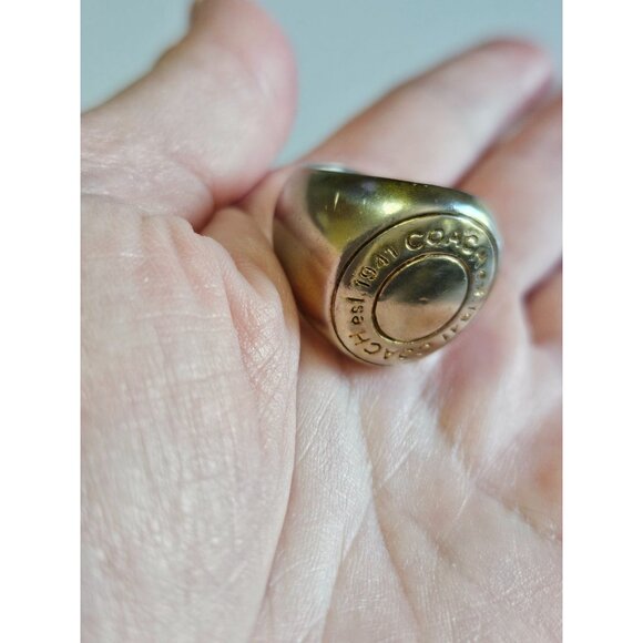 Coach | Jewelry | Final Sale Coach Gold Tone Ring | Poshmark